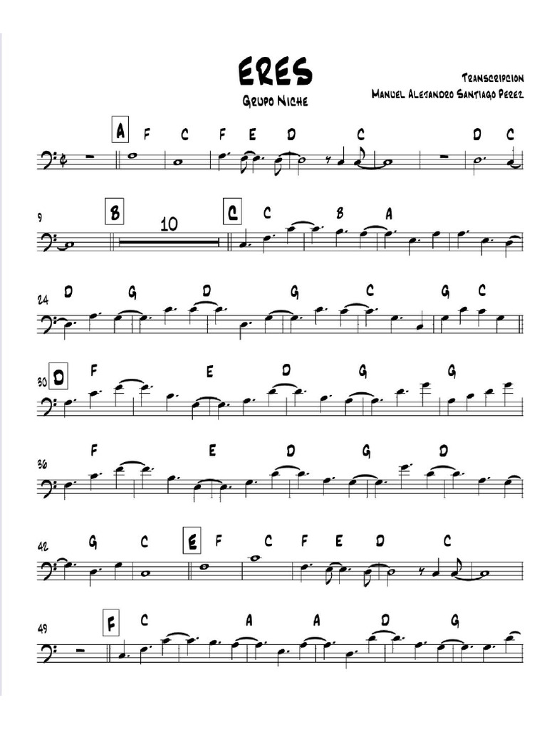 Eres Grupo Niche - Electric Bass | PDF