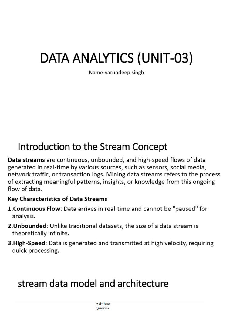 Data Stream Analytics Overview | PDF | Sampling (Statistics) | Applied ...