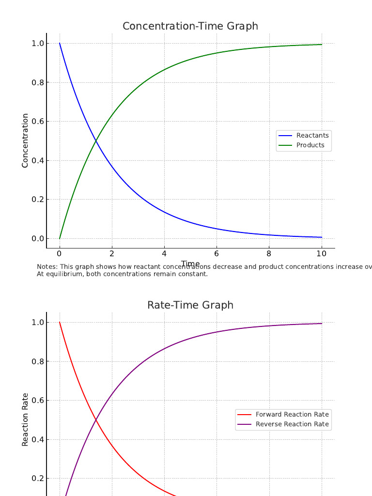 Chemical Reactions Equilibrium Notes Graphs | PDF | Reaction Rate ...