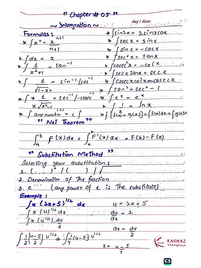Calculus Formulas | PDF