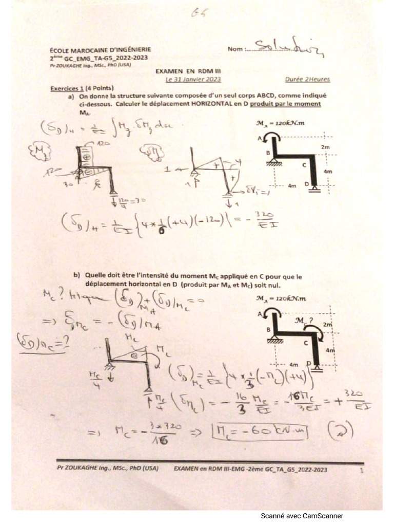 RDM Hyperstatique | PDF