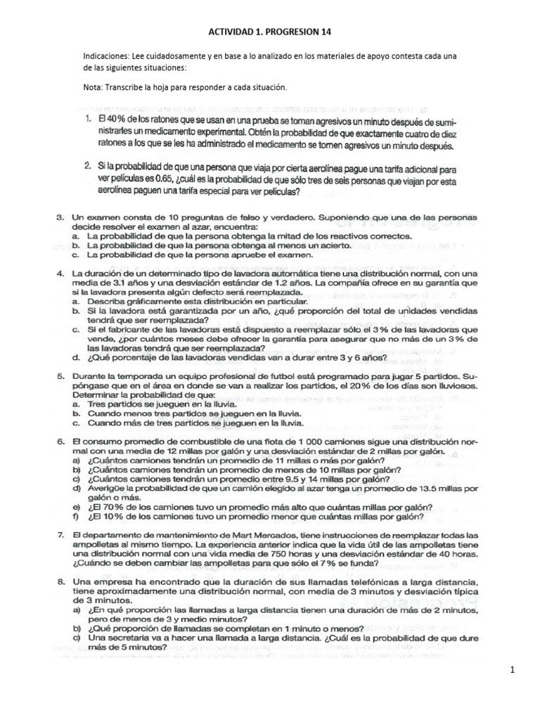 Act 1-Progresión 14 | PDF