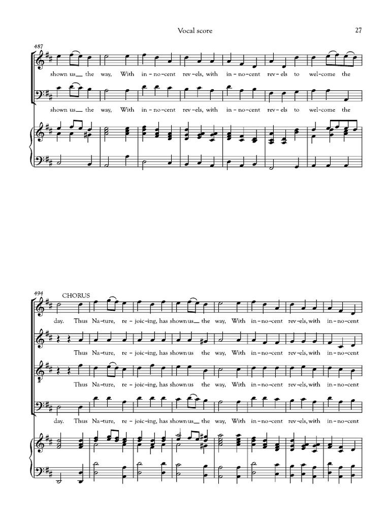 See Nature, Rejoicing 3ème Choeur | PDF