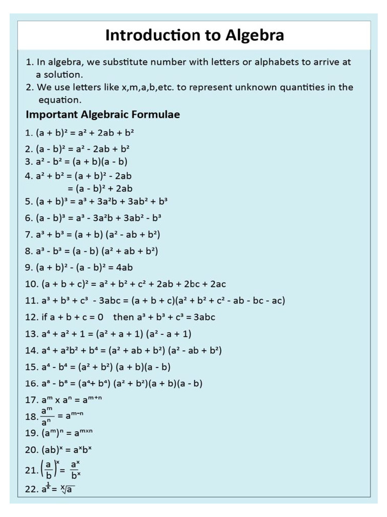 Introduction To Algebra v2 725x1024 | PDF