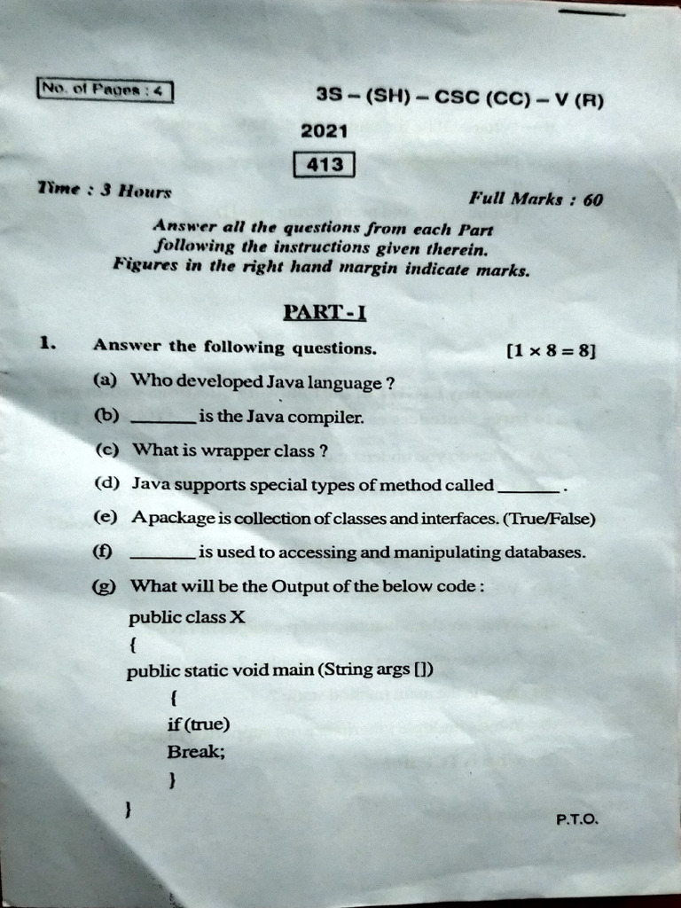 JAVA QUESTIONS | PDF | Java (Programming Language) | Constructor ... JAVA QUESTIONS | PDF | Java (Programming Language) | Constructor ...