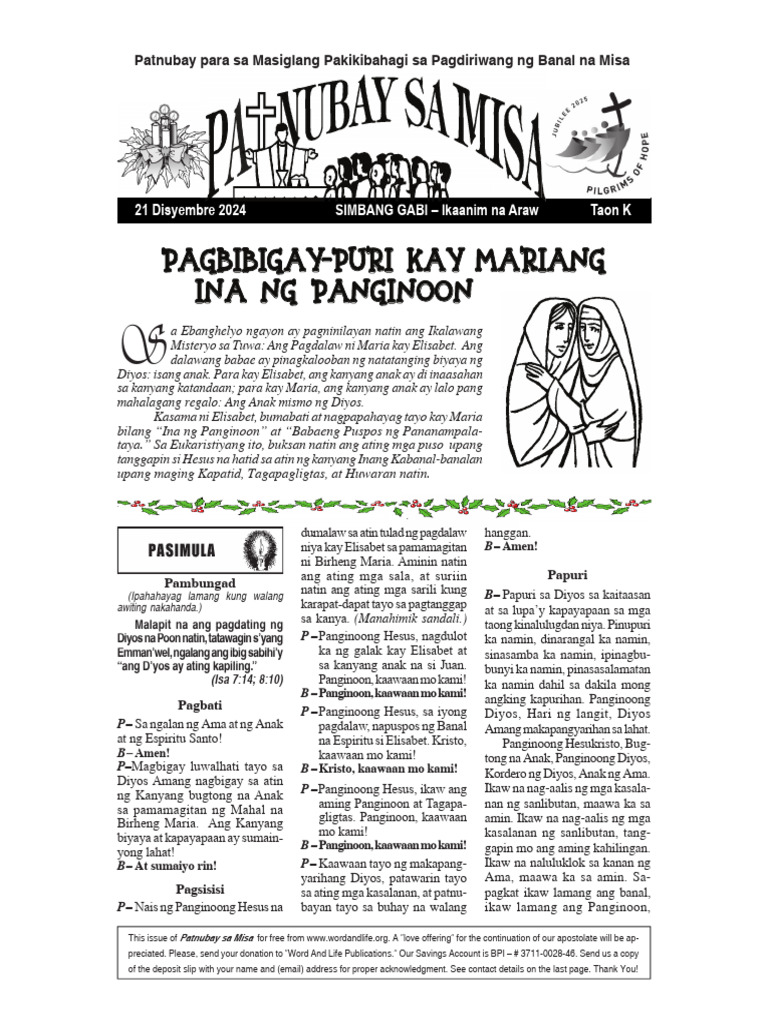 SG K - Ika 6 Disyembre 21 | PDF