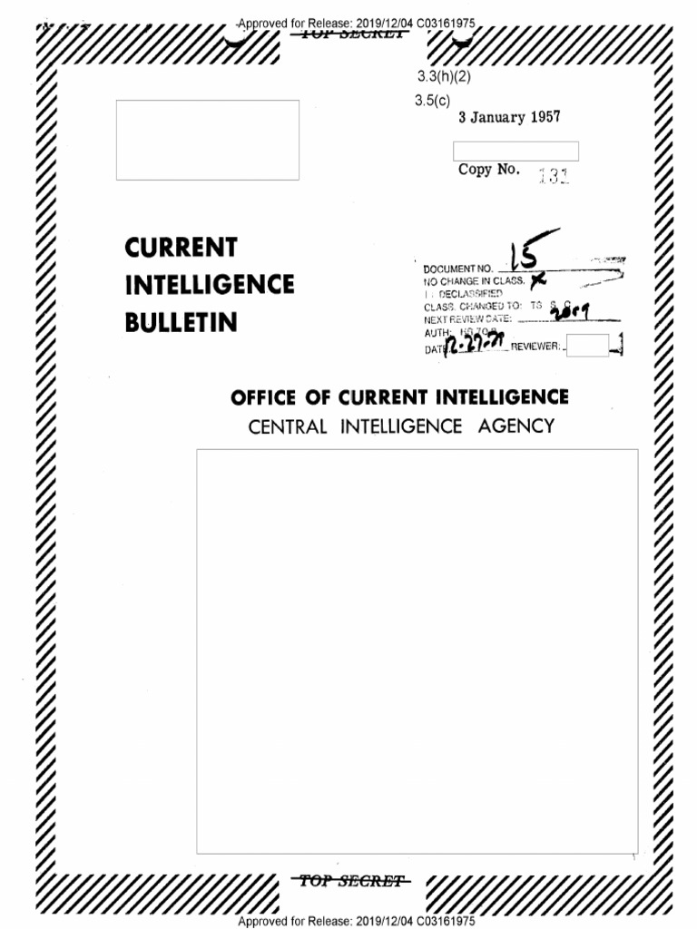 Current Intelligence Bulletin Summary | PDF | Egypt | Yemen