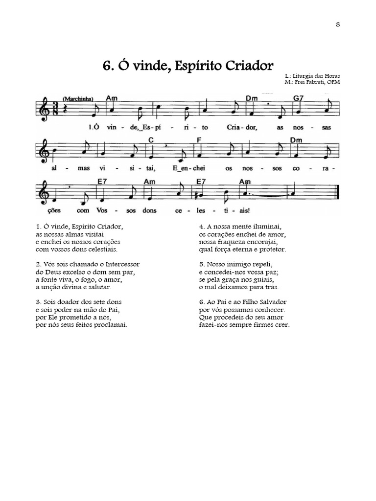 Oh Vinde Espirito Criador-121223 | PDF