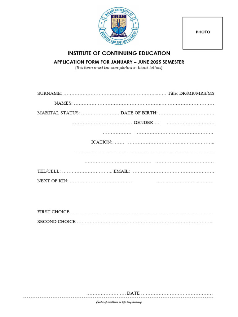 ICE Application Form (Jan-Jun) 2025 Intake | PDF