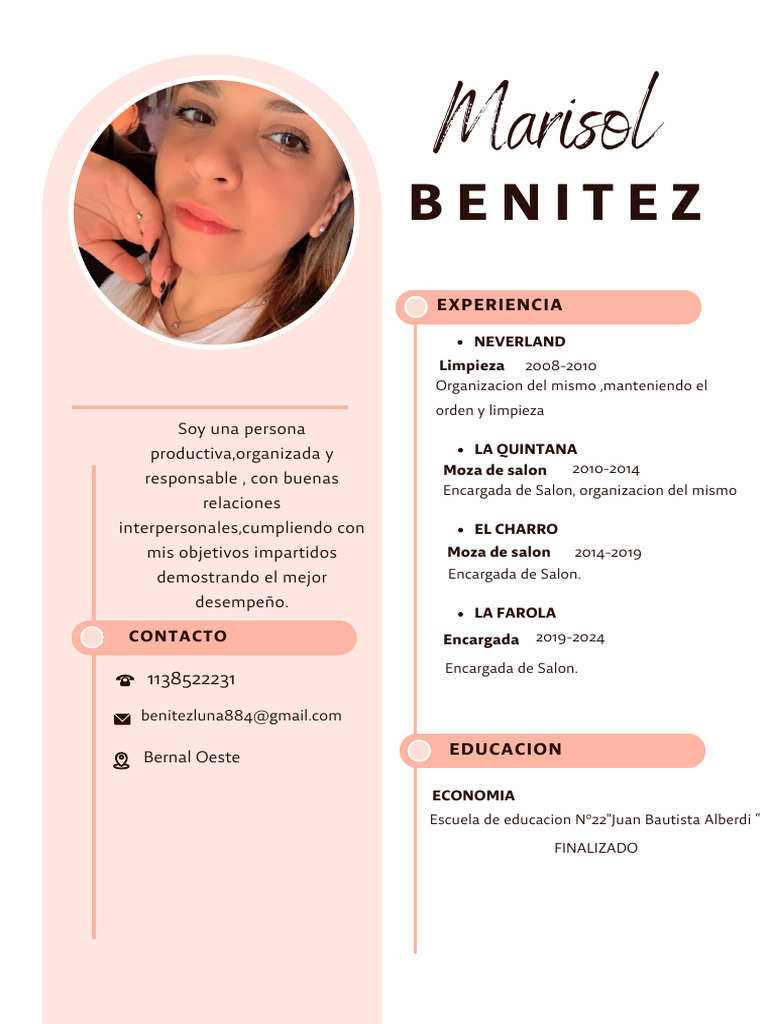 CV MARISOL BENITEZ | PDF
