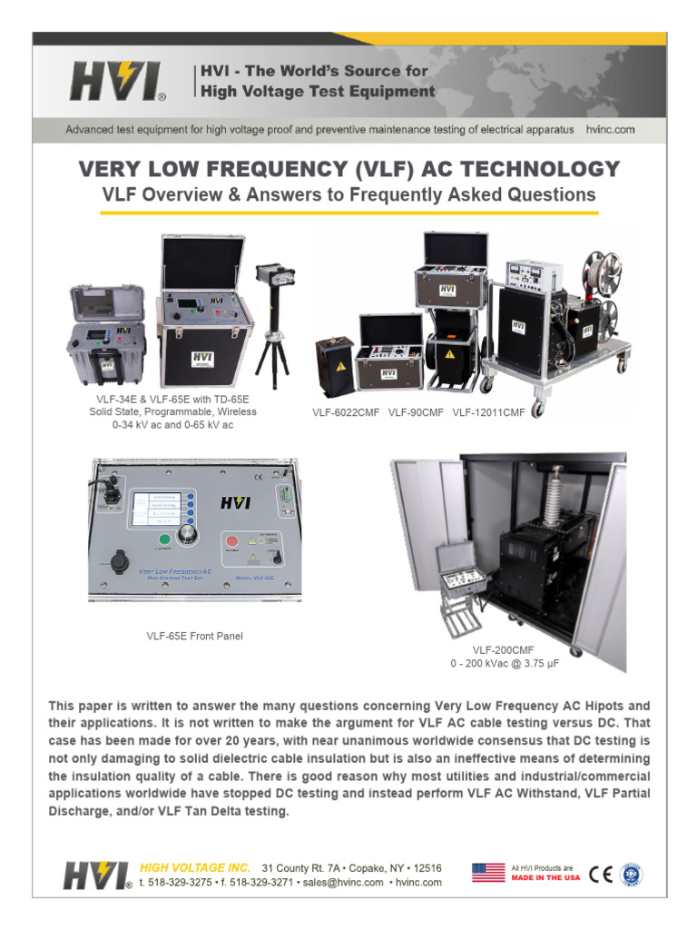 VLF_FAQ | PDF | Alternating Current | Capacitor