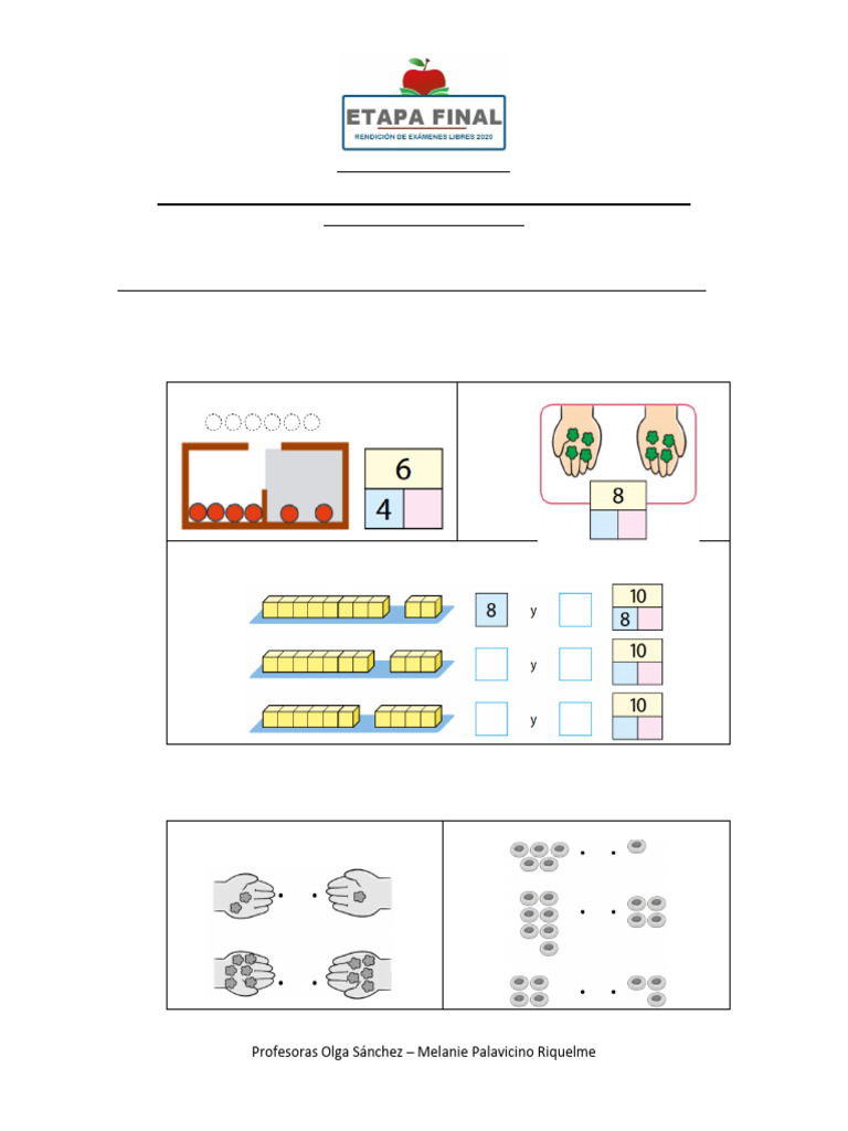 COMPONER, DESCOMPONER, ADICIÓN Y SUSTRACIÓN DE NÚMEROS HASTA EL 20. | PDF
