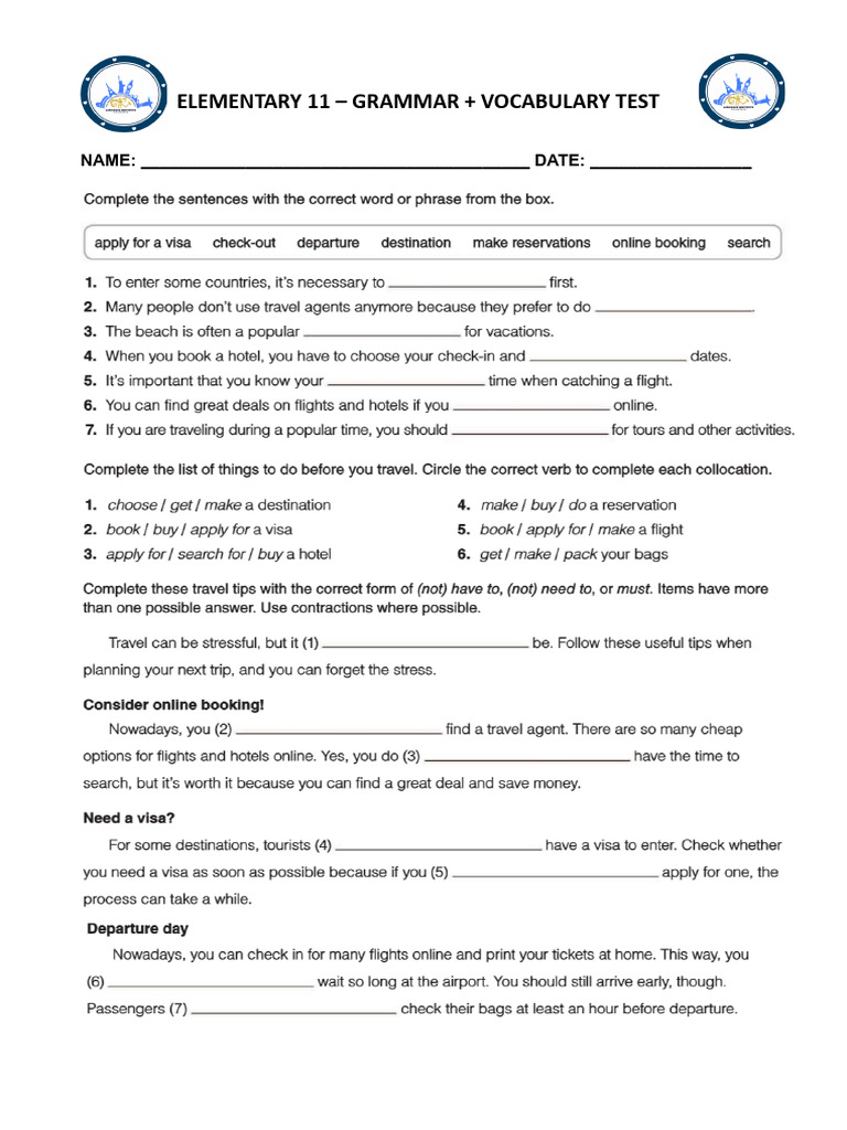 Grammar Evaluation 01 - Basic 11 - Final Exam | PDF