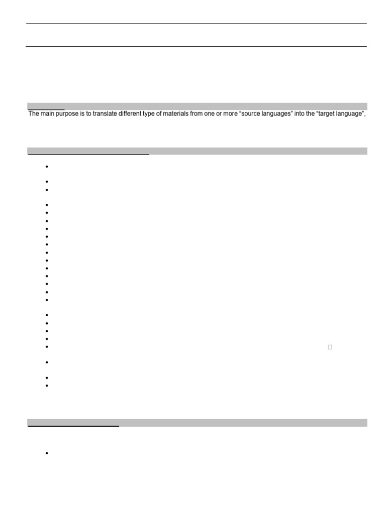Job Description-Translator - Giovanni Casiano | PDF | Translations ...