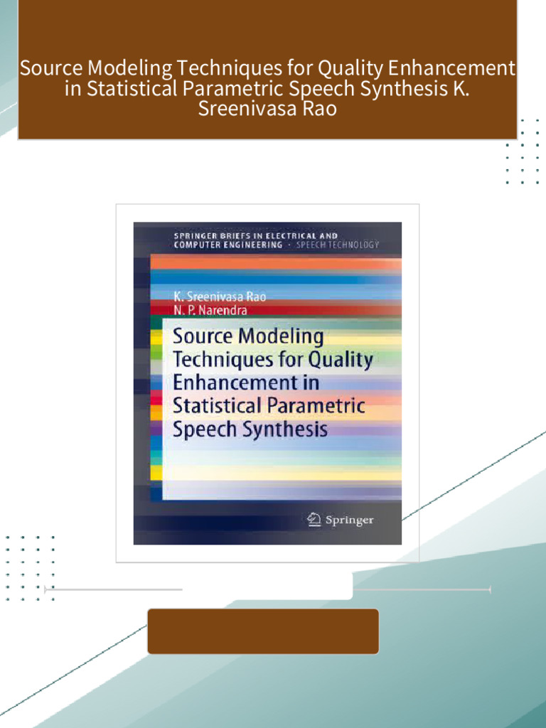 Source Modeling Techniques For Quality Enhancement In Statistical