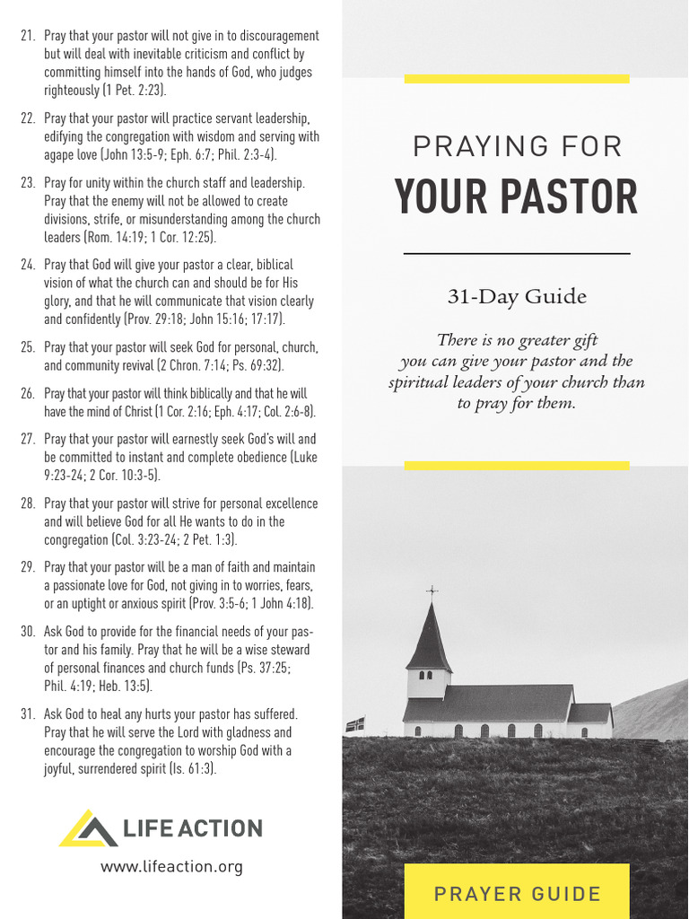Praying For Your Pastor v2 Web | PDF | Pastor | Prayer