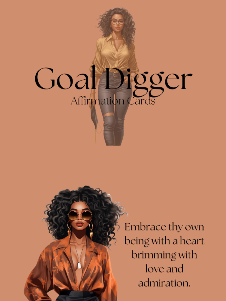 Goal Digger Affirmation Cards | PDF