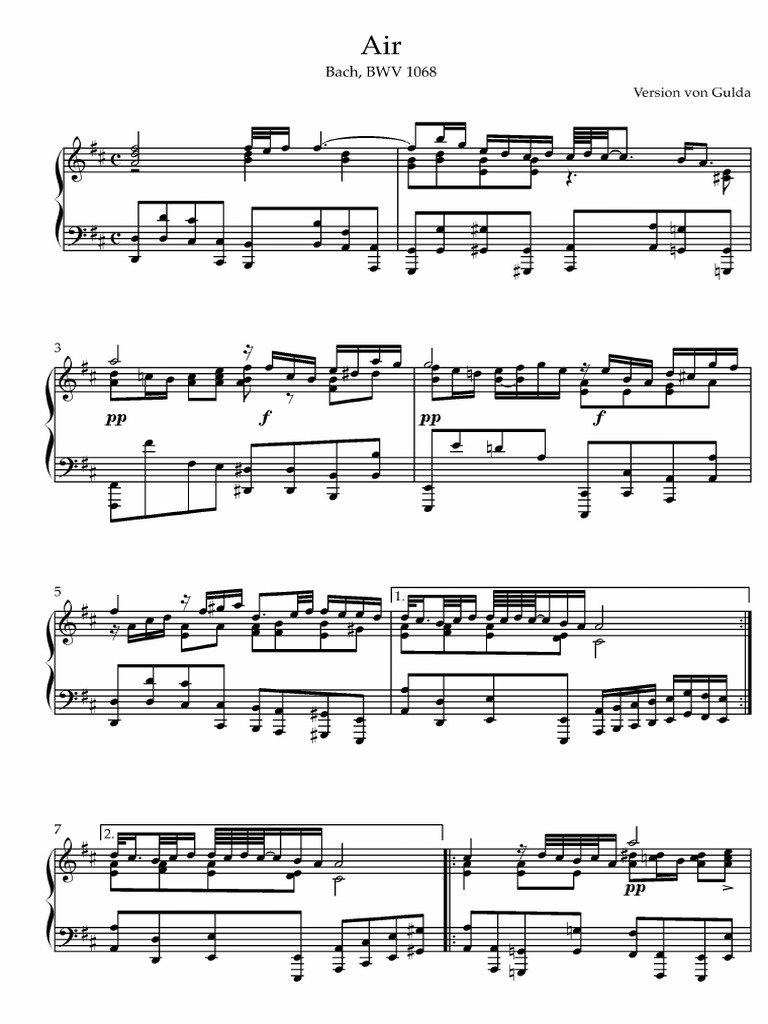 Bach BWV 1068 (1) - Full Score | PDF