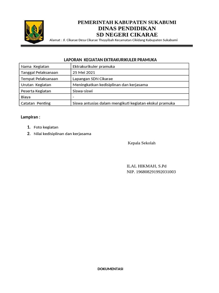 POIN 1 LAPORAN KEGIATAN PRAMUKA LBS | PDF