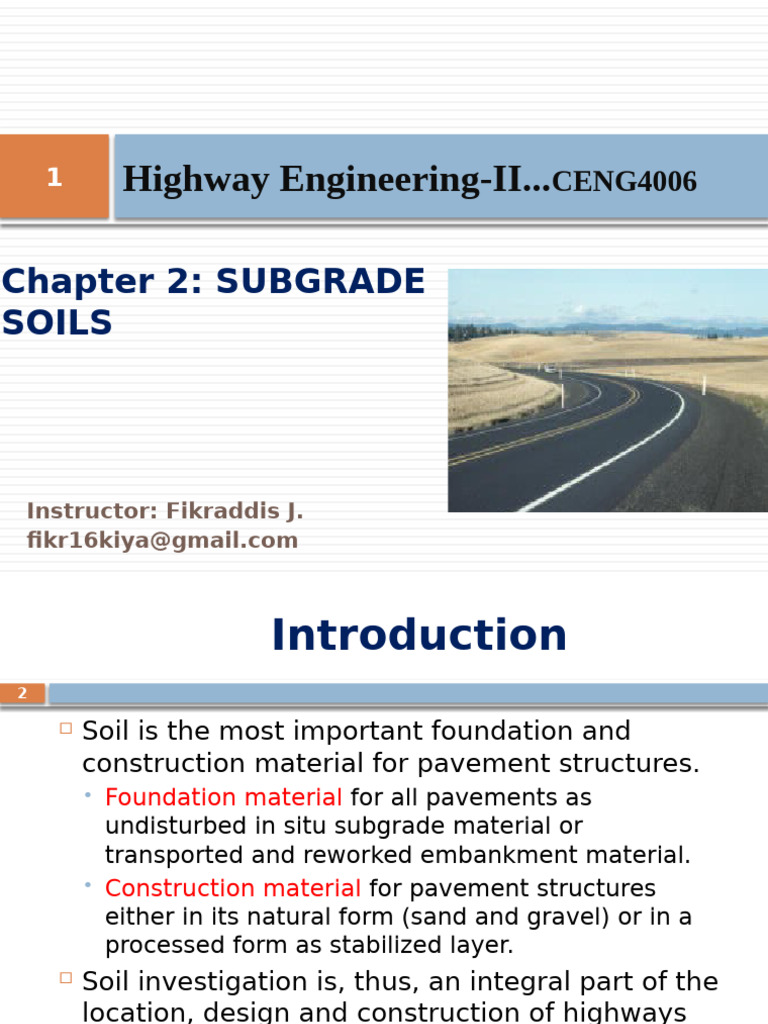 Chapter 2.1-Subgrade Soil | PDF | Applied And Interdisciplinary Physics | Earth Sciences