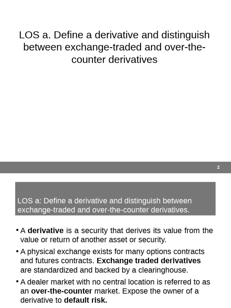 Derivatives Section 1 | PDF | Futures Contract | Derivative (Finance)