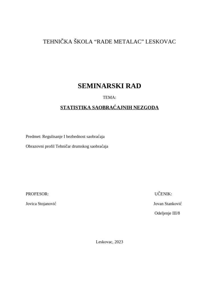 Seminarski Rad Jovan | PDF