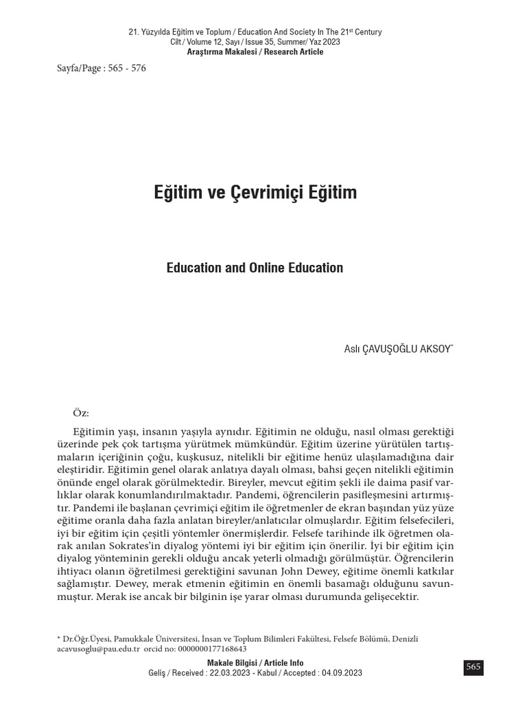 E__itim ve __evrimi__i E__itim[#1269138]-3027645 | PDF