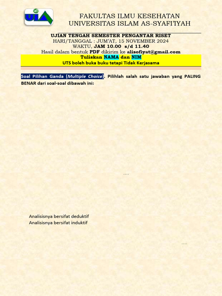 0uts d3 Pengantar Riset 15 November 2024 | PDF