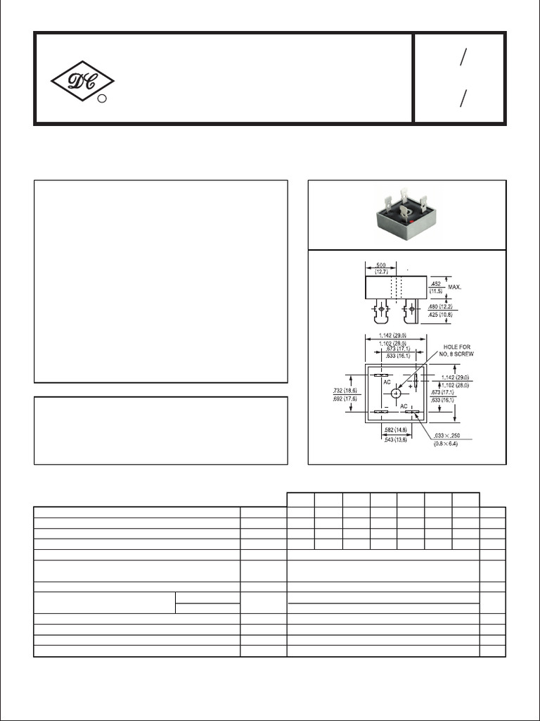 KBPC3508 | PDF | Rectifier | Electromagnetism