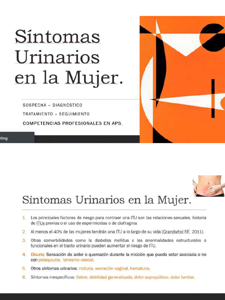 4. Sintomas Urinarios en La Mujer | PDF