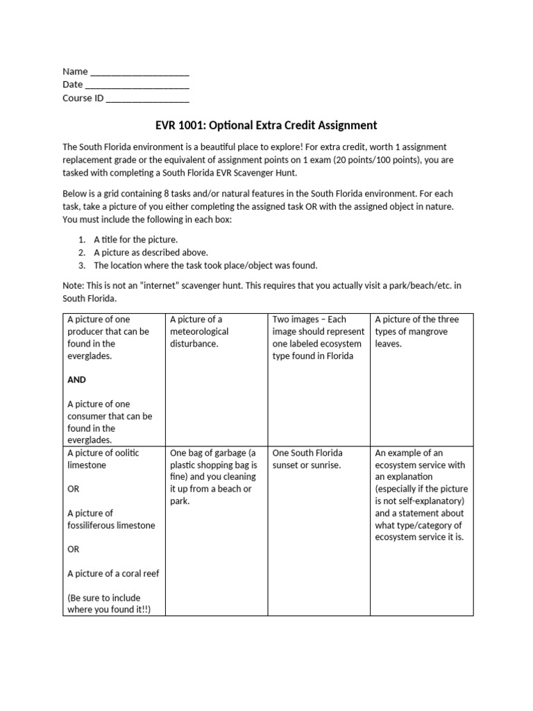 EVR ScavengerHunt | PDF