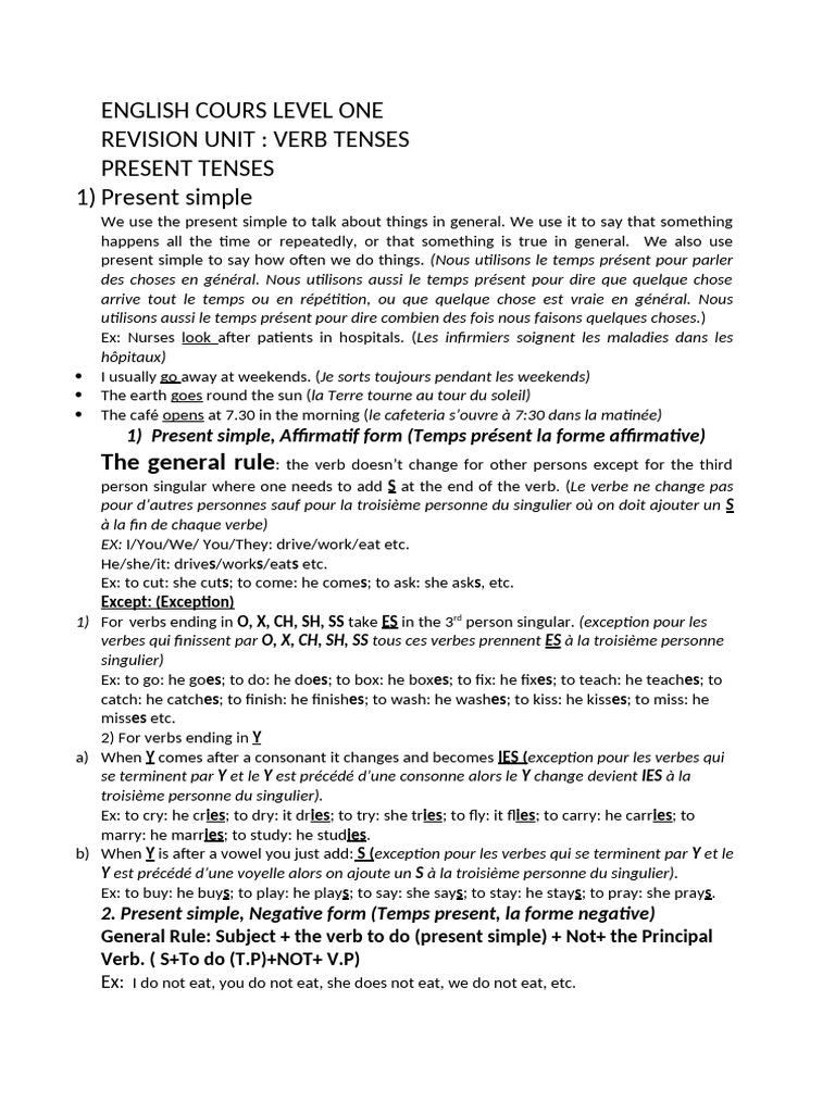 ENGLISH COURS CLASS 4 | PDF | Syntax | Semantic Units