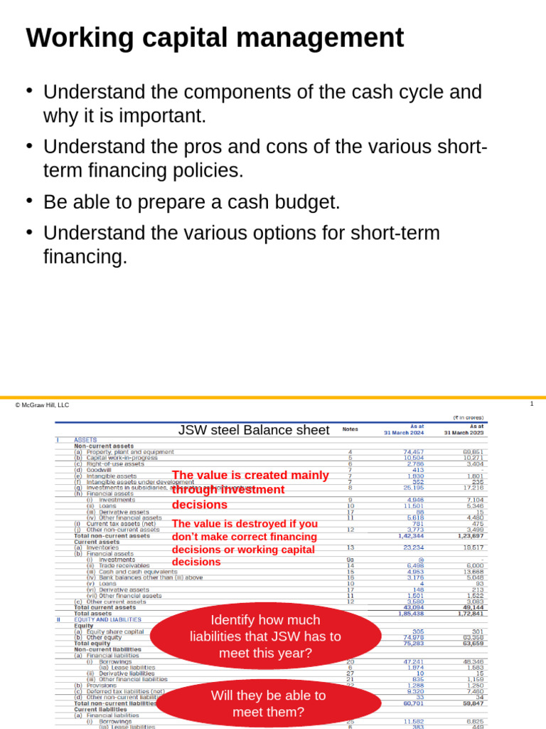 Working_Capital | PDF | Working Capital | Balance Sheet