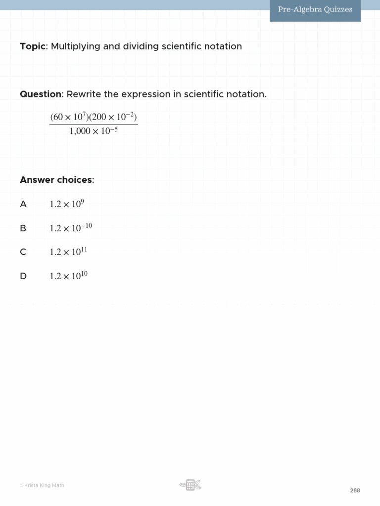 Multiplying and Dividing Scientific Notation | PDF | Multiplication ...