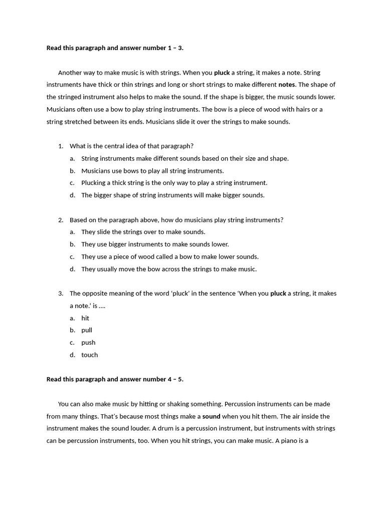 GR 5 - SAS Reading Practice Questions | PDF | Search For Extraterrestrial Intelligence | String ...