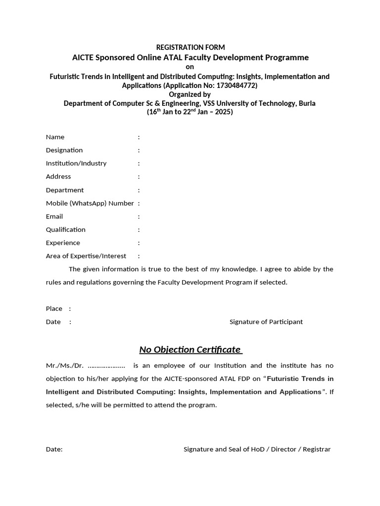 NOC-for-ATAL FDP_VSSUT | PDF