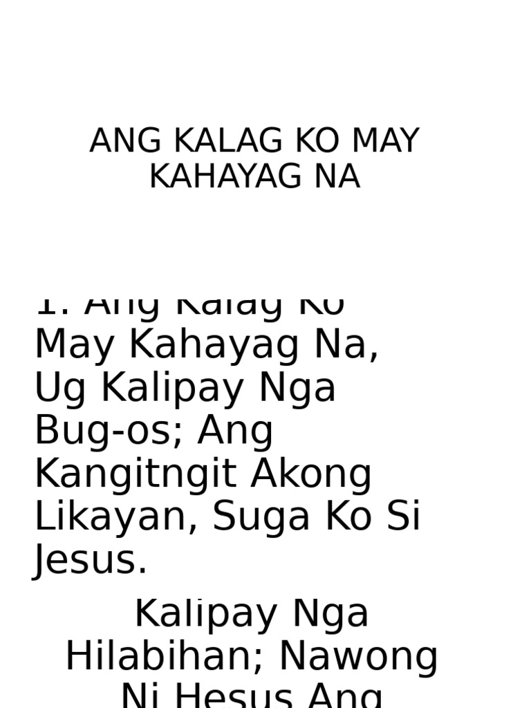 Ang Kalag Ko May Kahayag Na | PDF