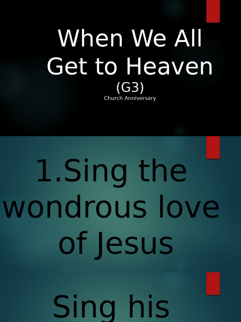 When We All Get To Heaven | PDF