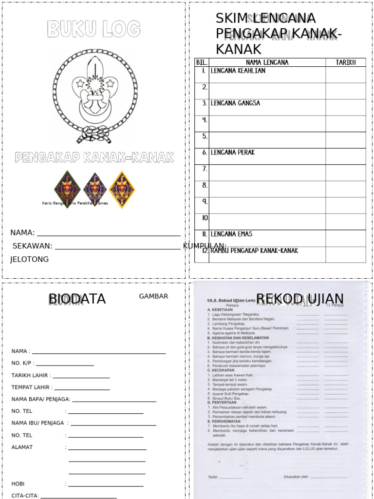 Buku Log Lencana Keris Gangsa | PDF
