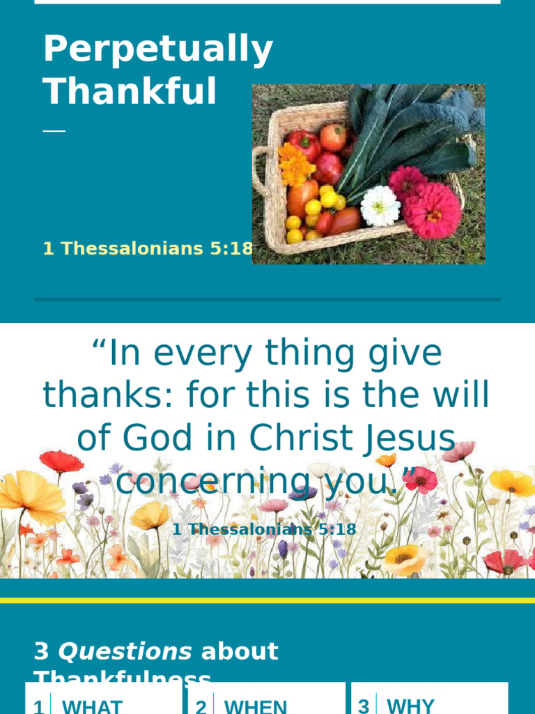 Perpetually Thankful | PDF | Jesus | Theology