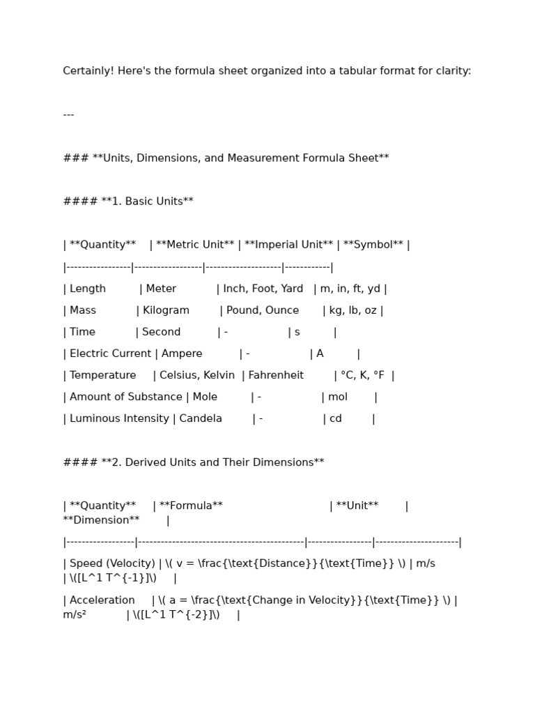 Units and Measurements | PDF | Units Of Measurement | Physics