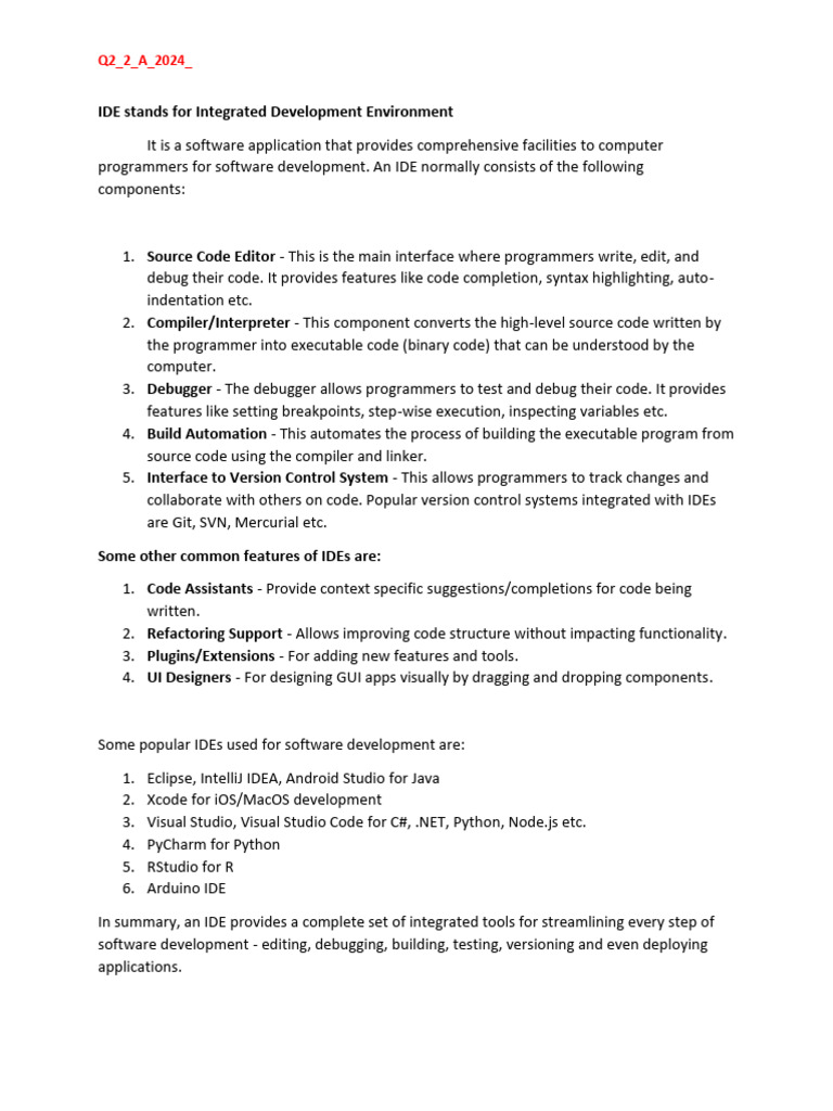 Robotics IDE Programming Guide | PDF | Integrated Development ...