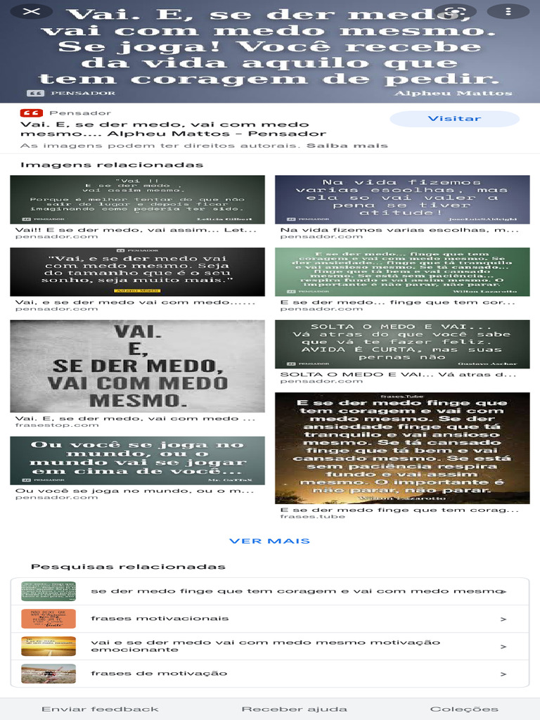 E Se Der Medo Vai Com Medo Mesmo - Pesquisa Google | PDF