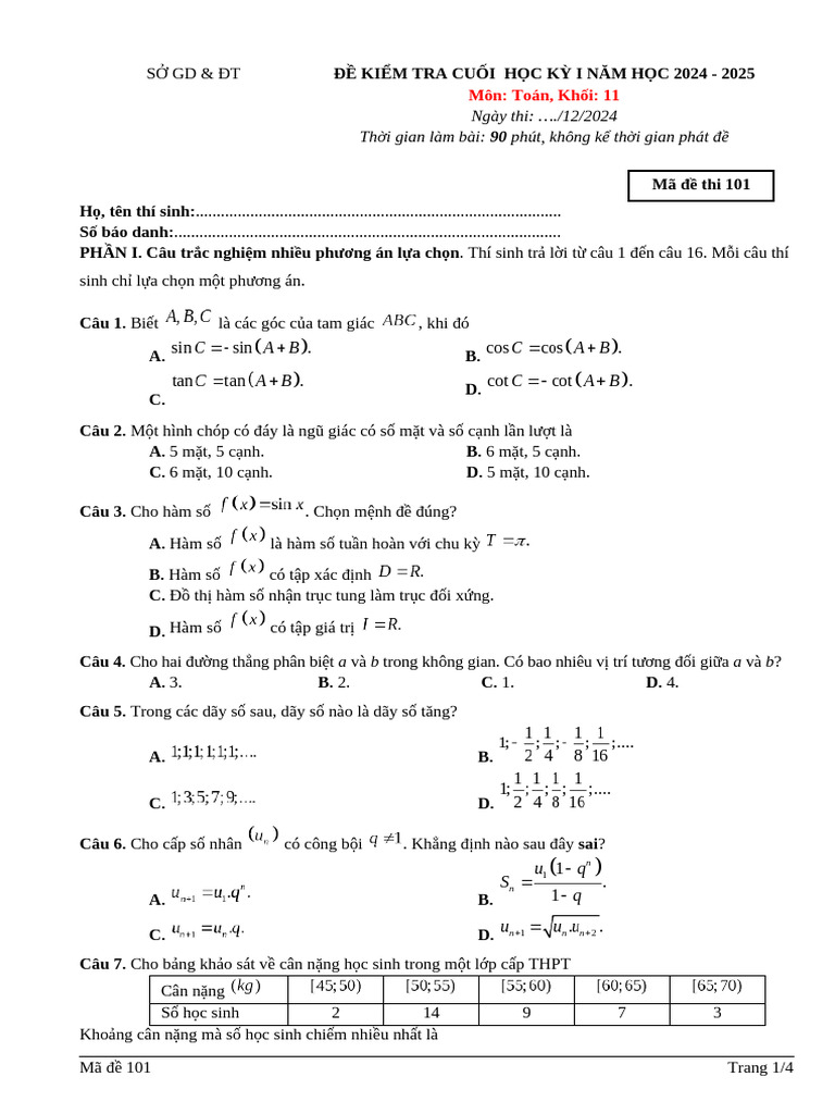 Mã 101 | PDF