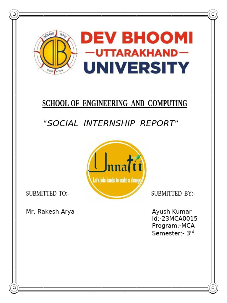 Social Internship Ayush Kumar | PDF | Literacy | Community