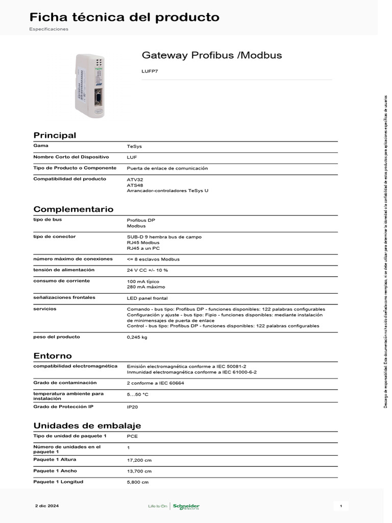 Schneider Electric - TeSys-Ultra - LUFP7 | PDF | Informática ...