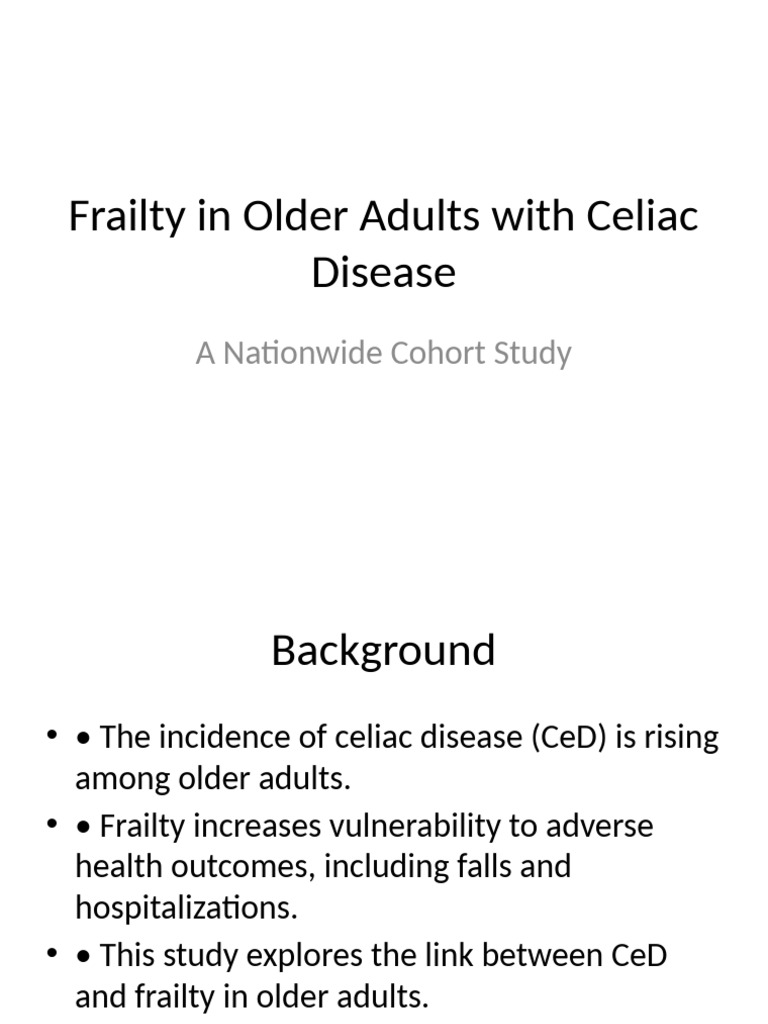 Frailty Risk in Older Adults with Celiac | PDF
