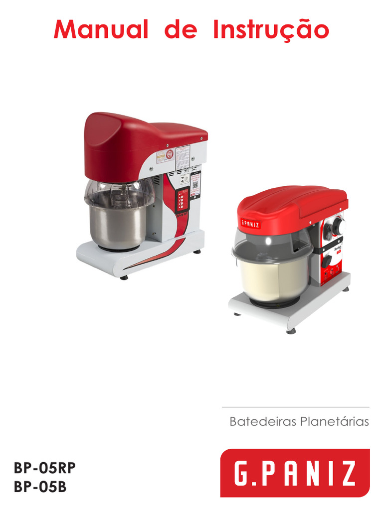 Batedeira Planet Ria Industrial Bambina 5 Litros G Paniz Bp05b Bivolt ...