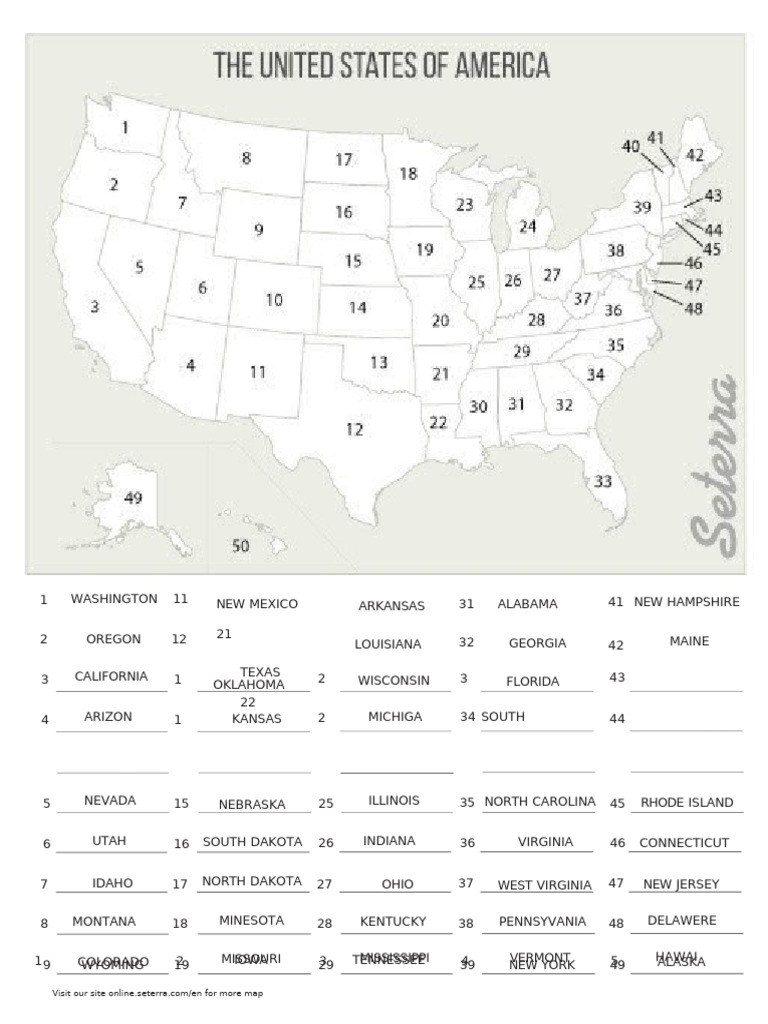 Us States Map Quiz PDF | PDF | Western United States | Mississippi River