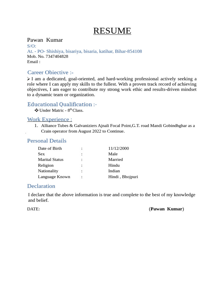 RESUME - Copy | PDF